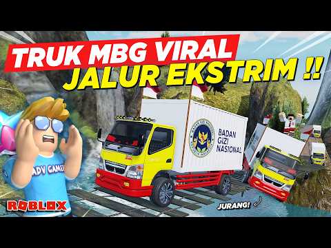 TRUK MBG TELOLET VIRAL DIPAKSA OFFROAD JALUR EKSTRIM MALAH MASUK JURANG !! ROLEPLAY TRUK - Roblox