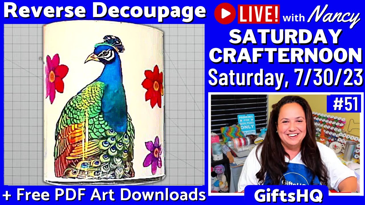 Reverse Decoupage Vase Ideas & Tips - Saturday CrafterNoon #51 + FREE ...