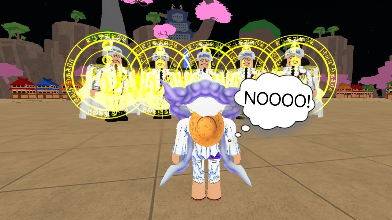 5 Buddhas vs 1 Gear 5 user | ROBLOX FRUIT ARENA - YouTube