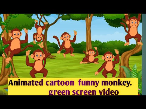 Animated cartoon funny Monkey Greenscreen video #animation#chromakey # ...