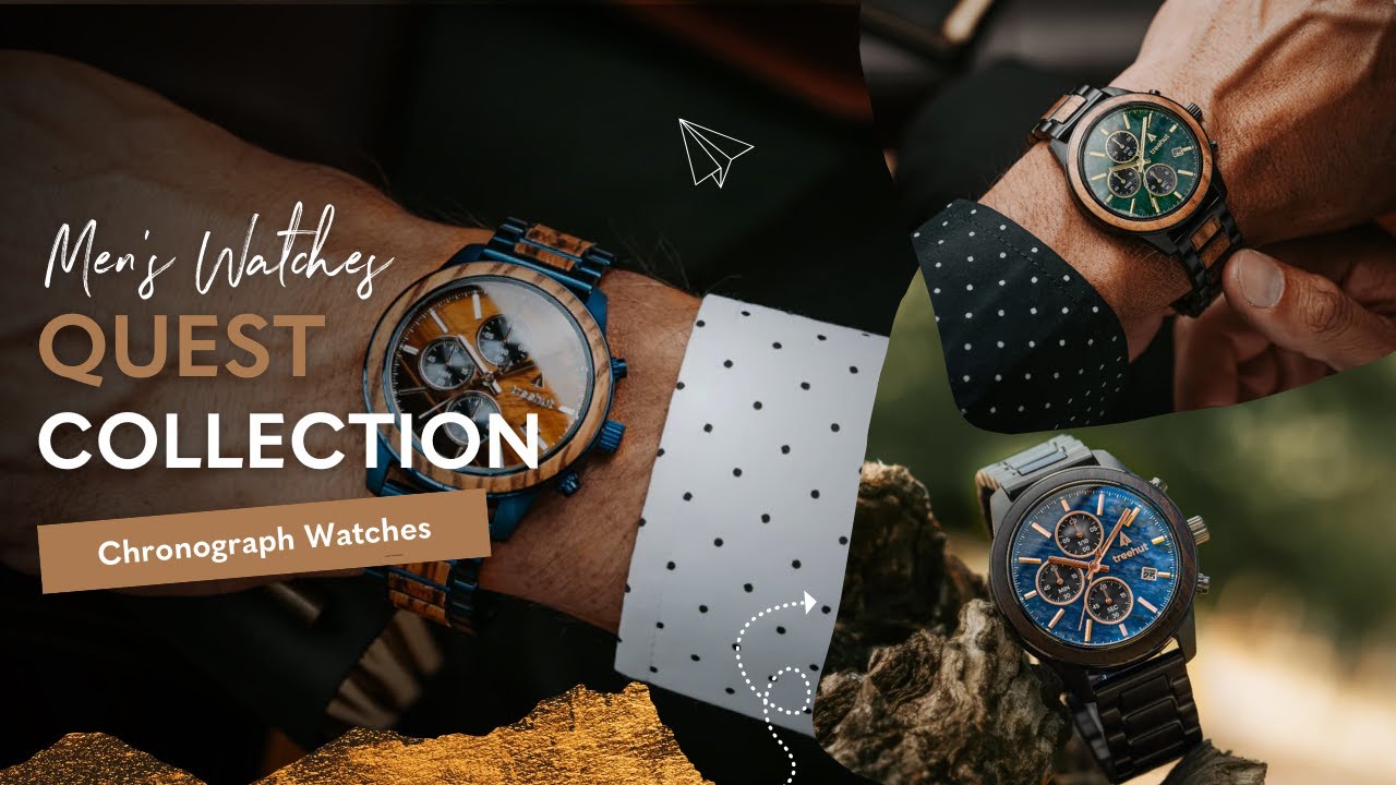 Quest Collection: Wooden Chronograph Watches for Men - YouTube