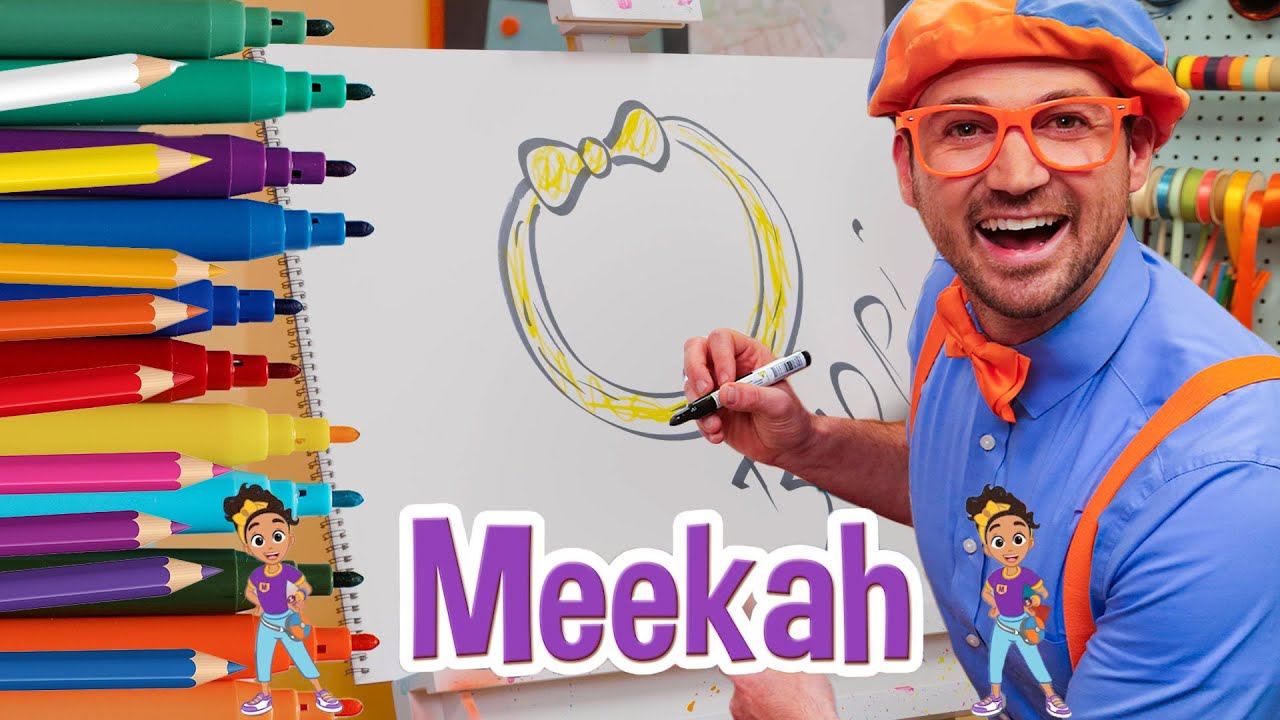 How To Draw Meekah's Headband | Draw with Blippi | Arts and Crafts For ...