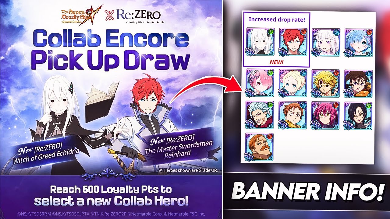 GLOBAL RE:ZERO BANNER REVEALED?!? LAST MINUTE SHOULD YOU SUMMON?! (7DS ...