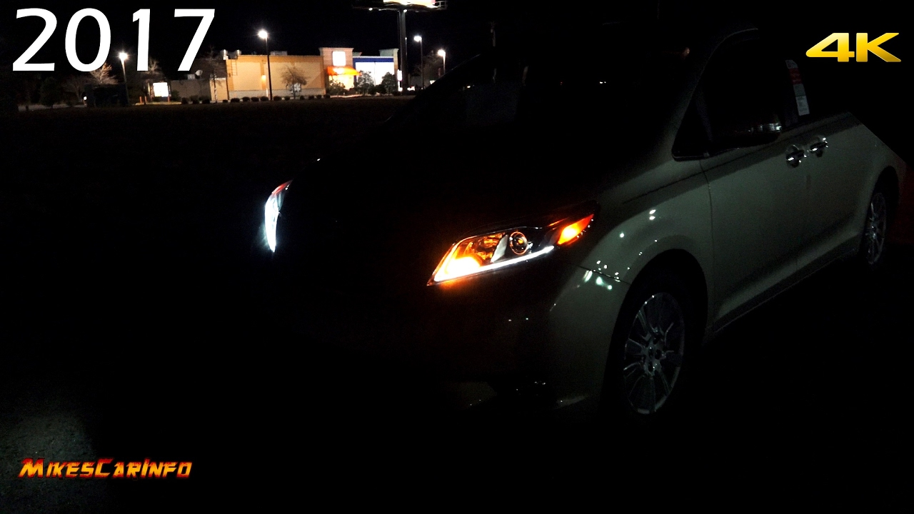 👉 AT NIGHT: 2017 Toyota Sienna Limited Premium + Night Drive - YouTube
