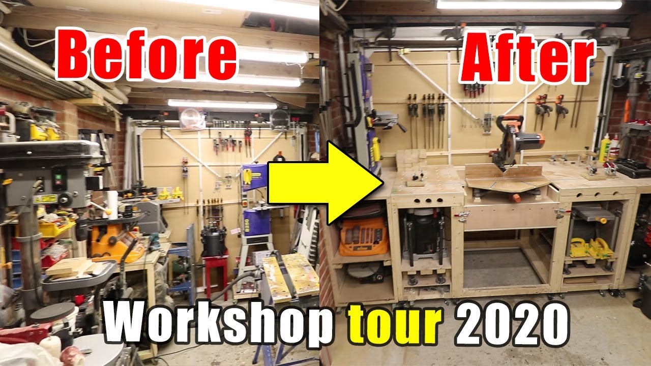 Workshop Tour 2020 - my Workshop Transformation Before and After - YouTube