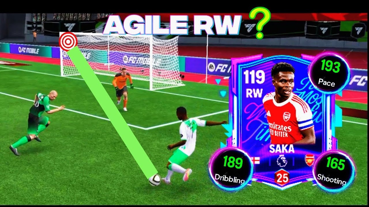 115 OVR SAKA RW CARD 🔥 | AGILE RW ⁉️ | FULL REVIEW 🗿 ‍🔥 - YouTube