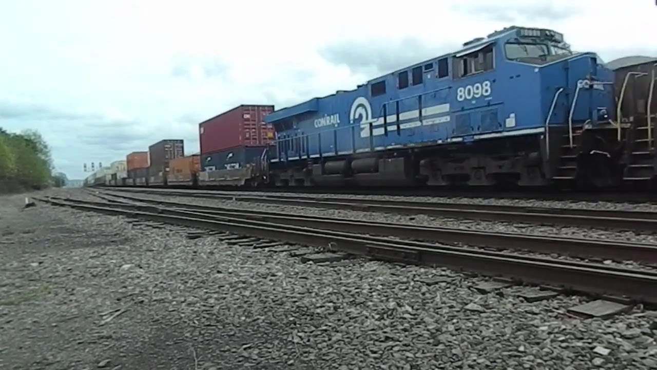 NS 4169 Leads Intermodal With NS 8098 - 3/31/2024 - YouTube