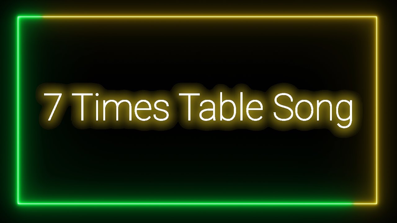 7 Times Table Song - YouTube