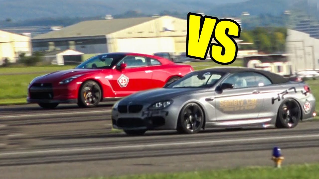 NISSAN GTR R35 vs BMW M6 F12 - DRAG RACE! - YouTube