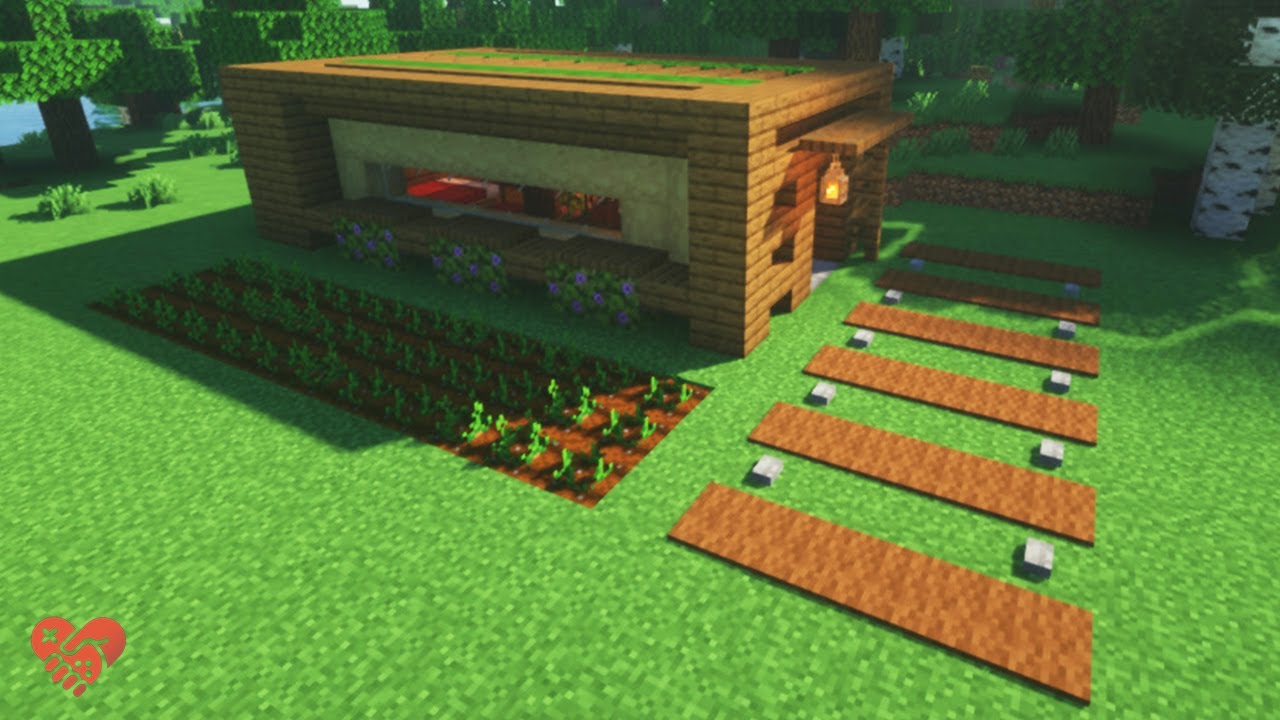 Minecraft : How To Build a Sturdy Survival Wooden House : Tutorial Easy ...
