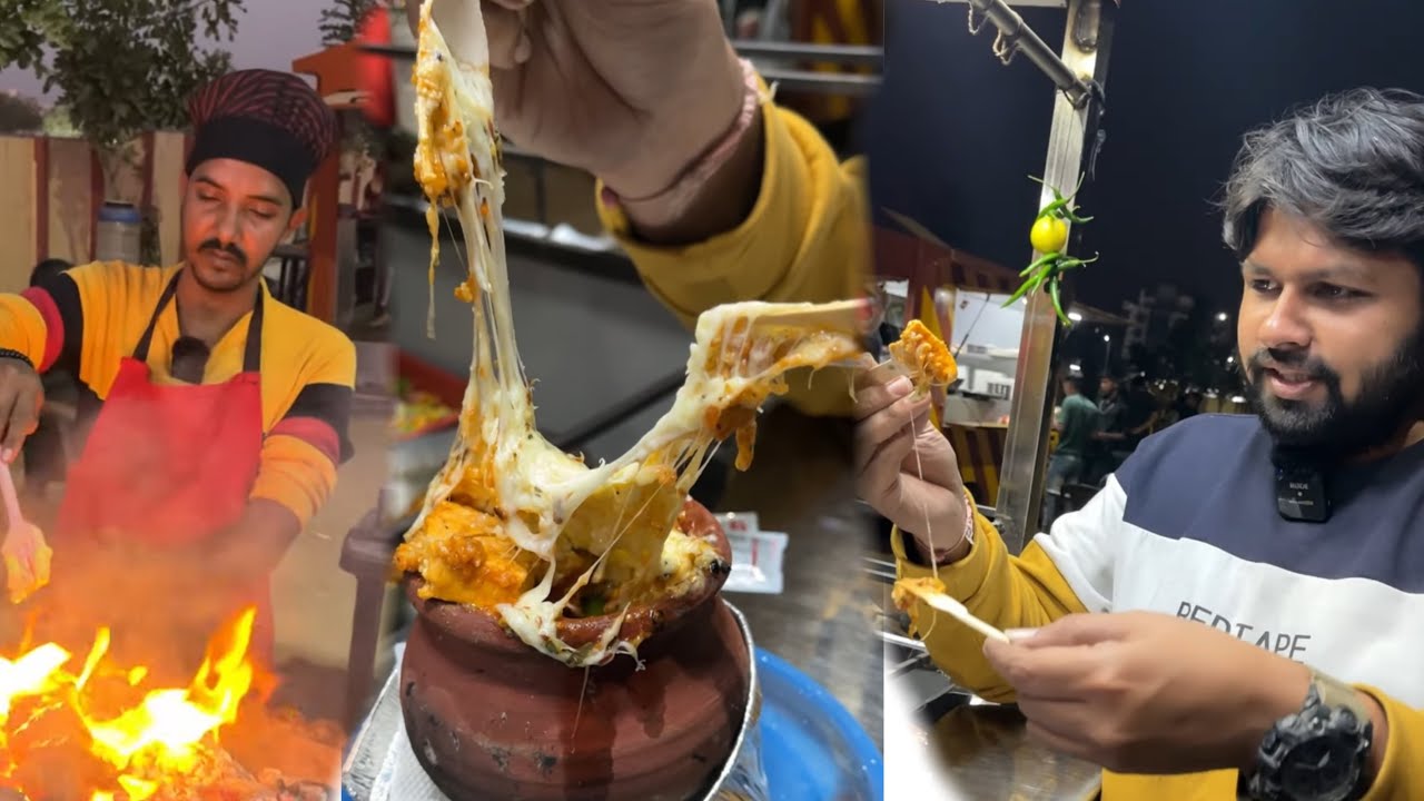Epic Cheese Kulhad Paneer Barbeque in Ahmedabad | Amdavad Street Food # ...