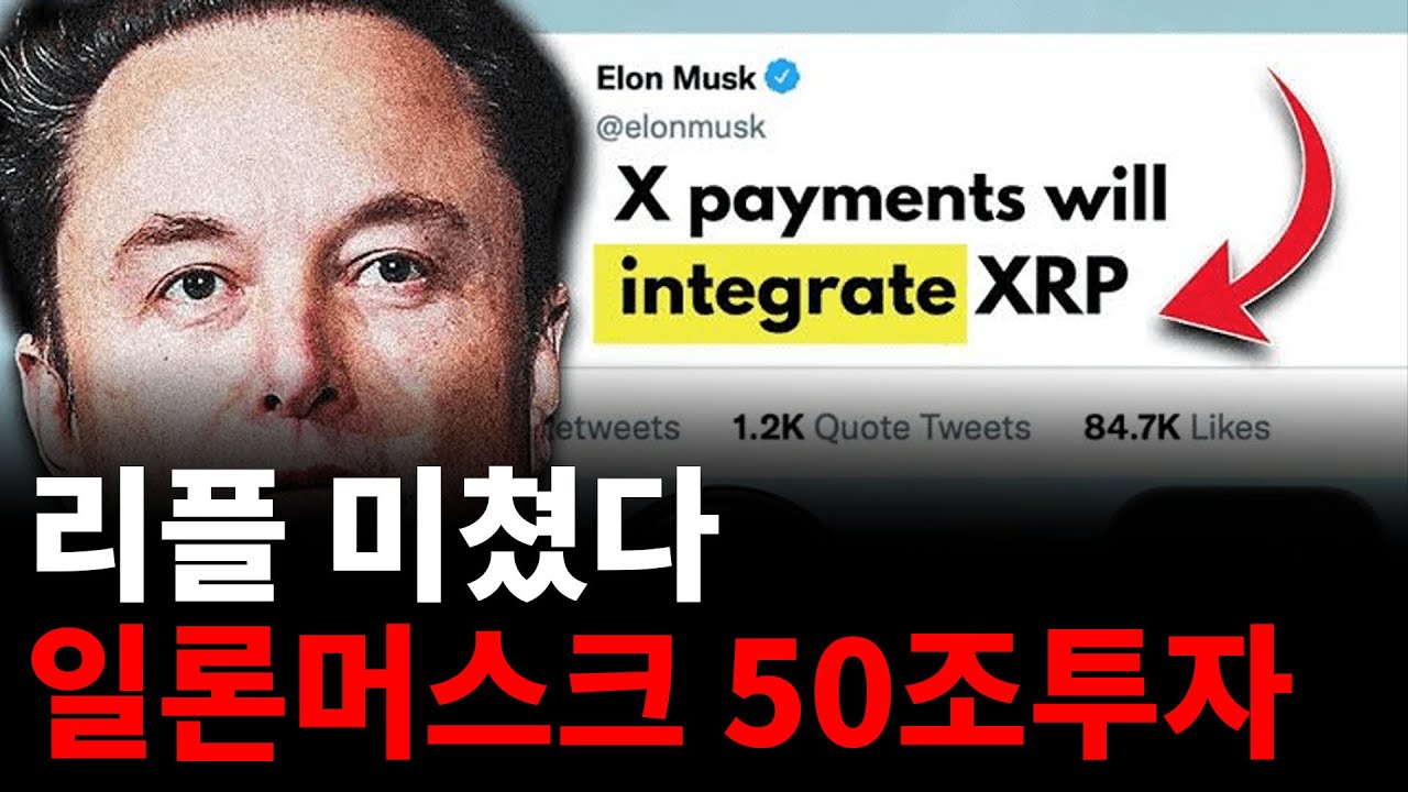 리플 미쳤다 일론머스크 50조투자 리플 리플코인 리플코인전망 리플전망 Xrp 리플etf 리플실시간 Youtube