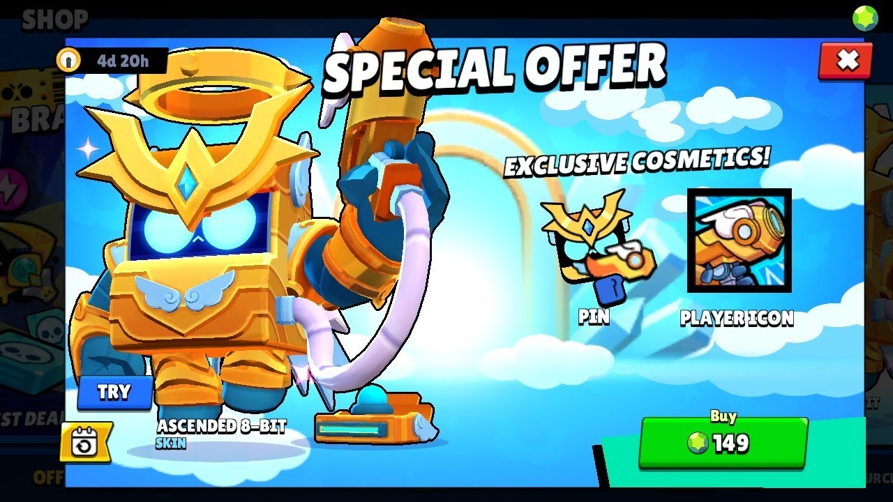 Ascended 8-bit skin brawl stars - YouTube