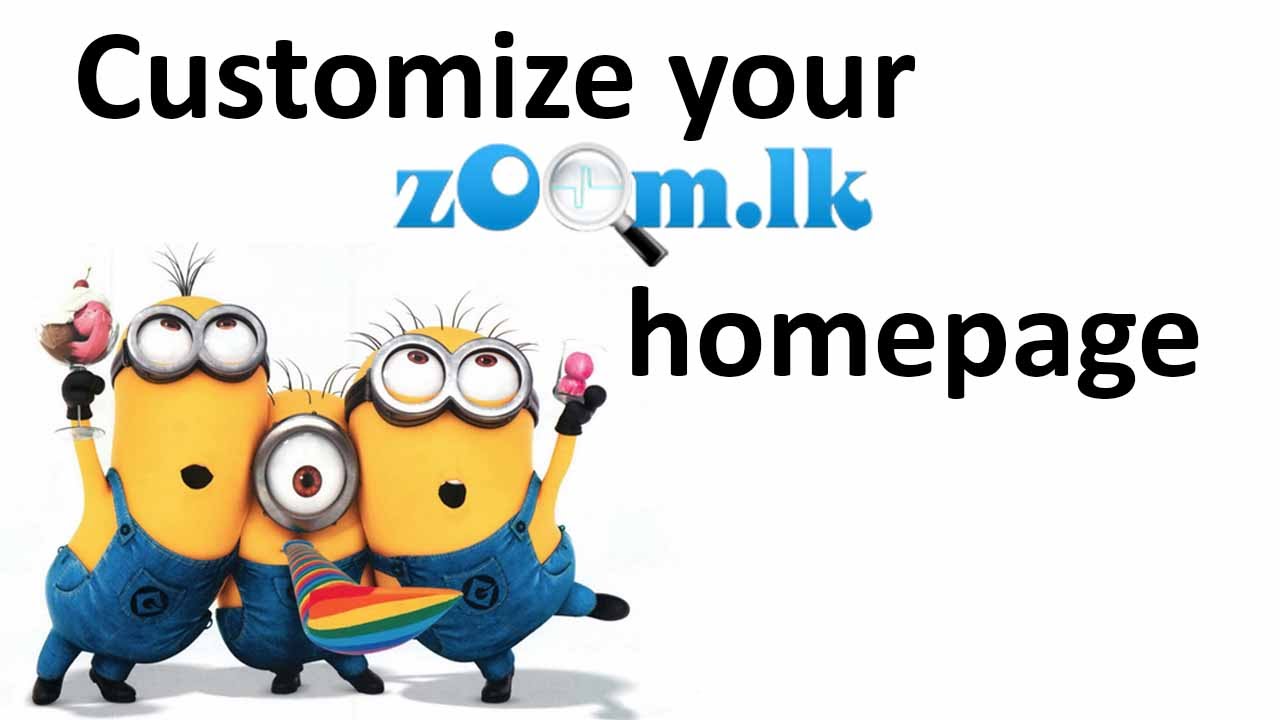 Customize your Zoom.LK homepage - YouTube