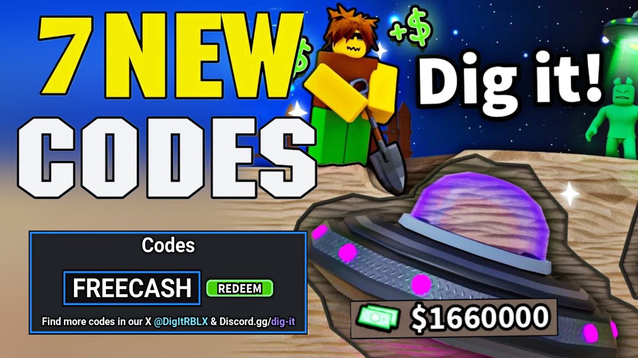 New Codes Roblox Dig It Codes March 2025 Dig It Codes Dig It