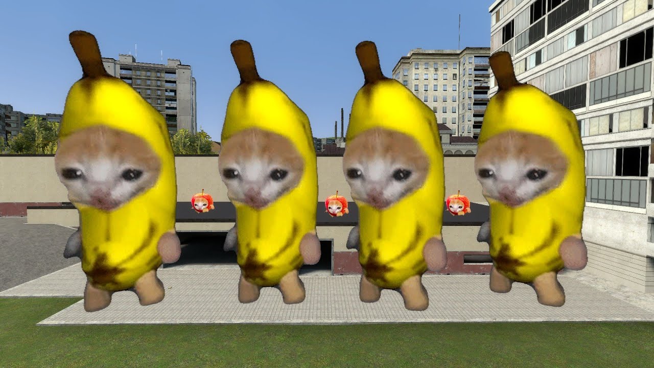 Banana Cat and Apple Cat nextbots | Garry's Mod - YouTube