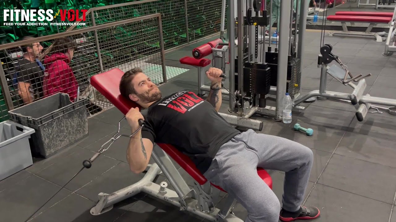 Incline Cable Bench Press - YouTube