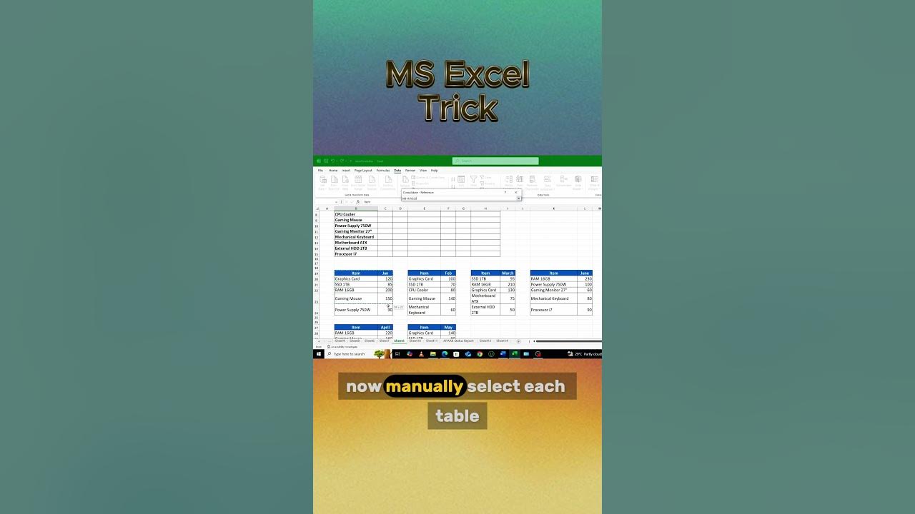 Merge Multiple Tables into One in Excel – The Ultimate Consolidation Trick!#ExcelTips #Data ...