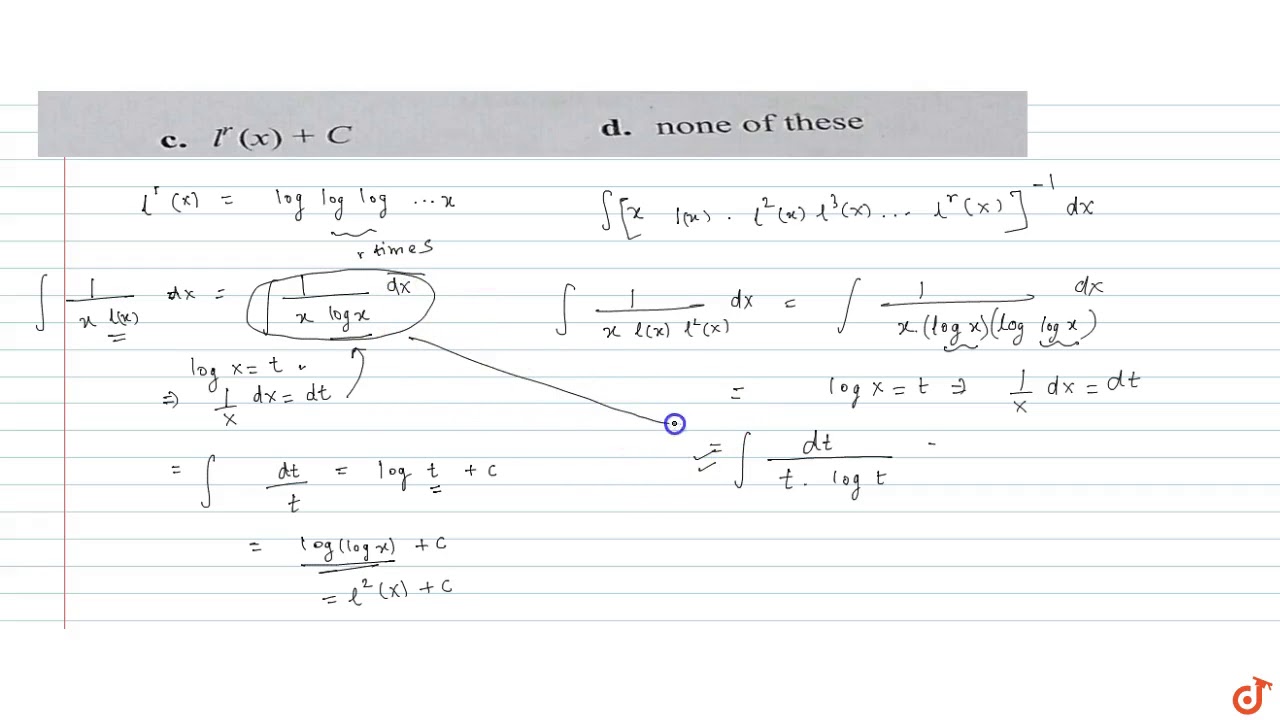 If l r x Means Log Log Log X The Log Being Repeated R Times
