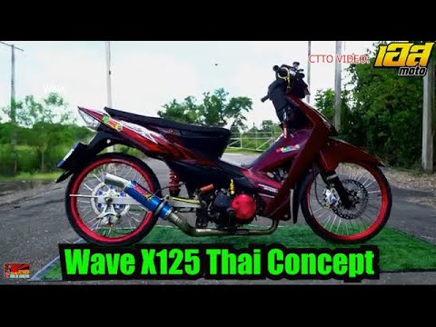 wave x125 4V mono shock x Daeng Sai4 thai concept | moto features EP-7 ...