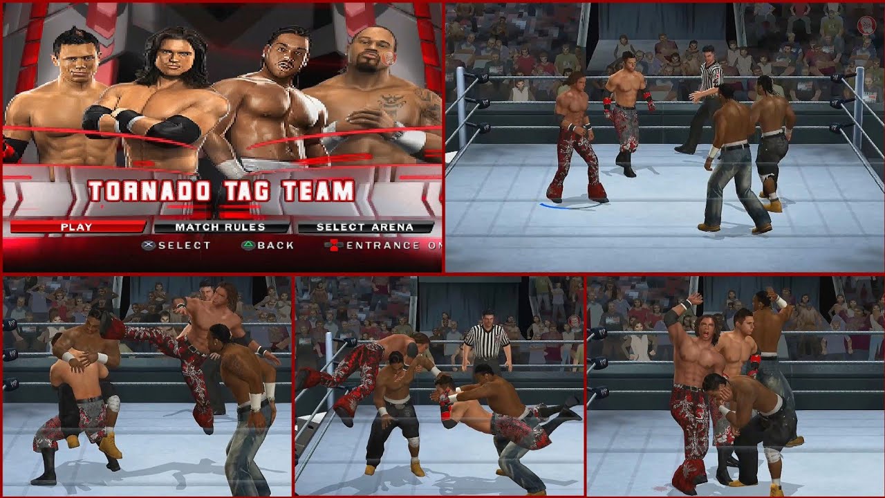 JohnMorrison & Miz vs JTG & shad TornadoTag match WWE SmackDown vs Raw ...