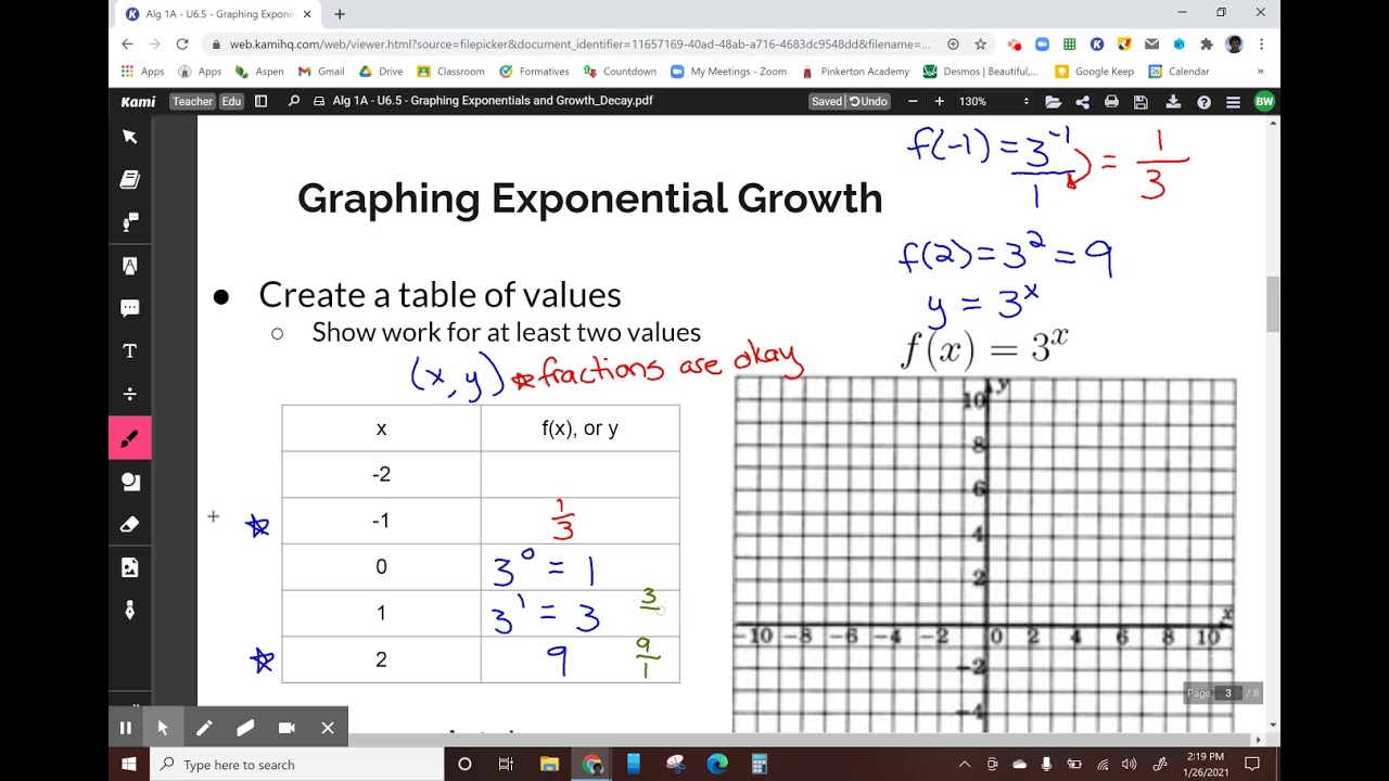 Exponential Growth/Decay with Graphing - YouTube