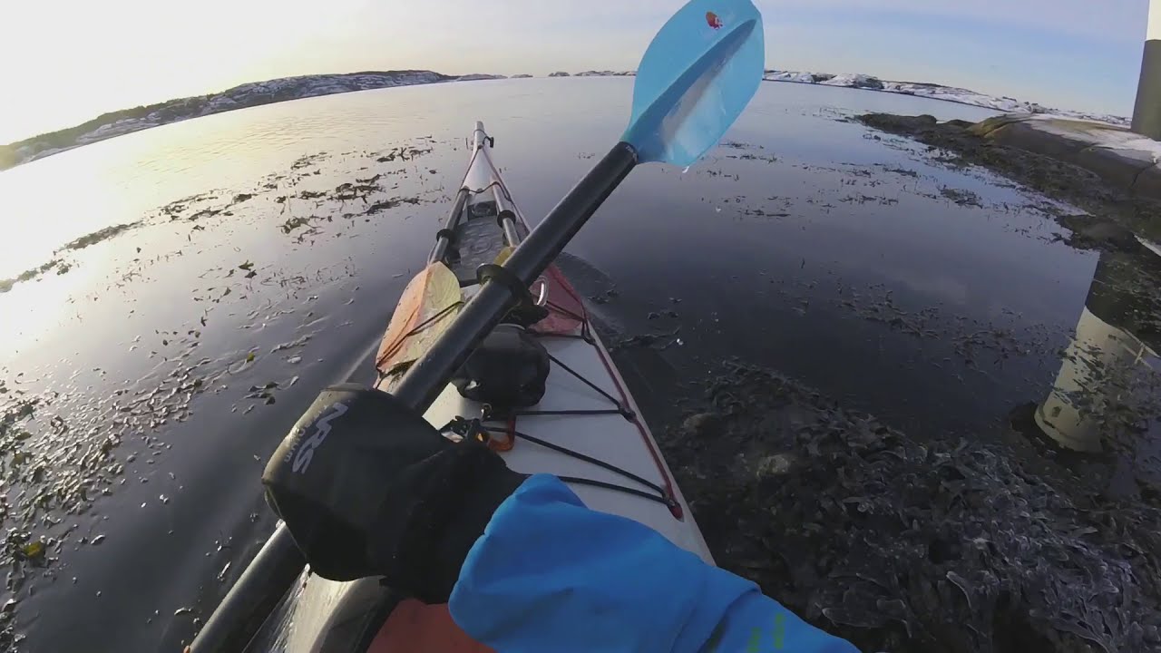 Winter sea kayak trip in our backyard of West Sweden - YouTube