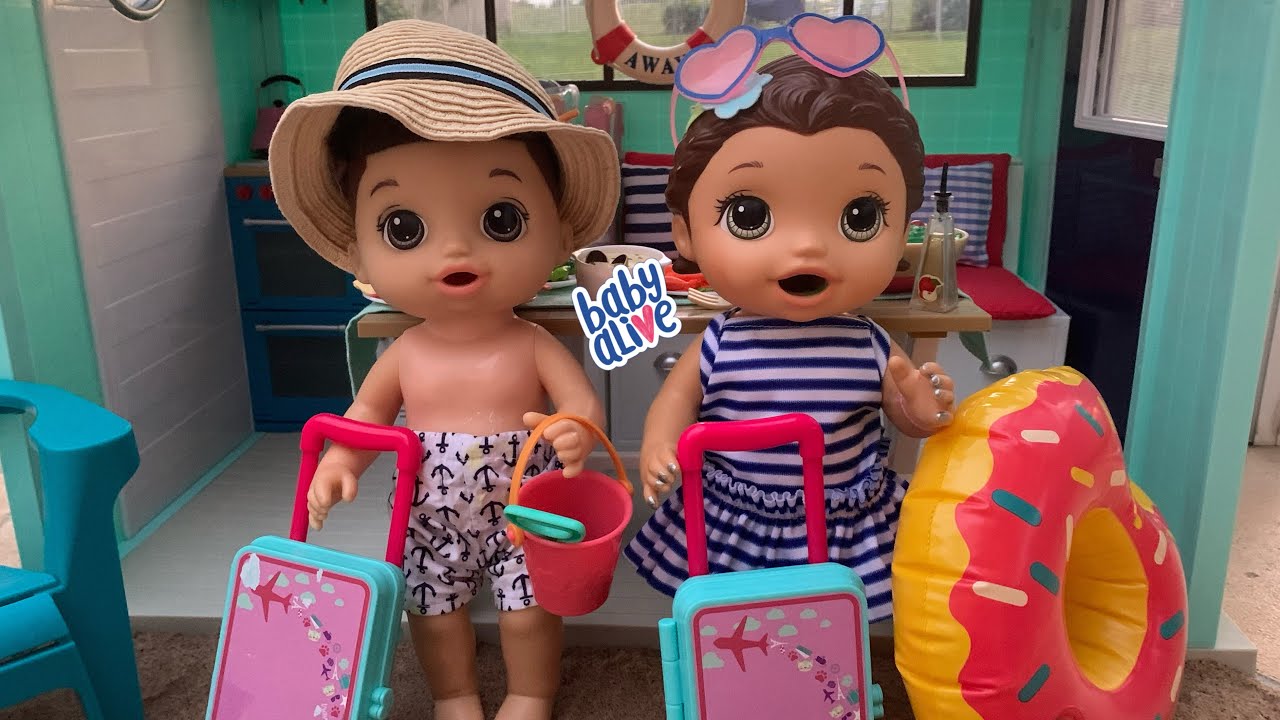 Packing Baby alive dolls Diaper bag and Suitcase for beach Vacation 🌴 ...
