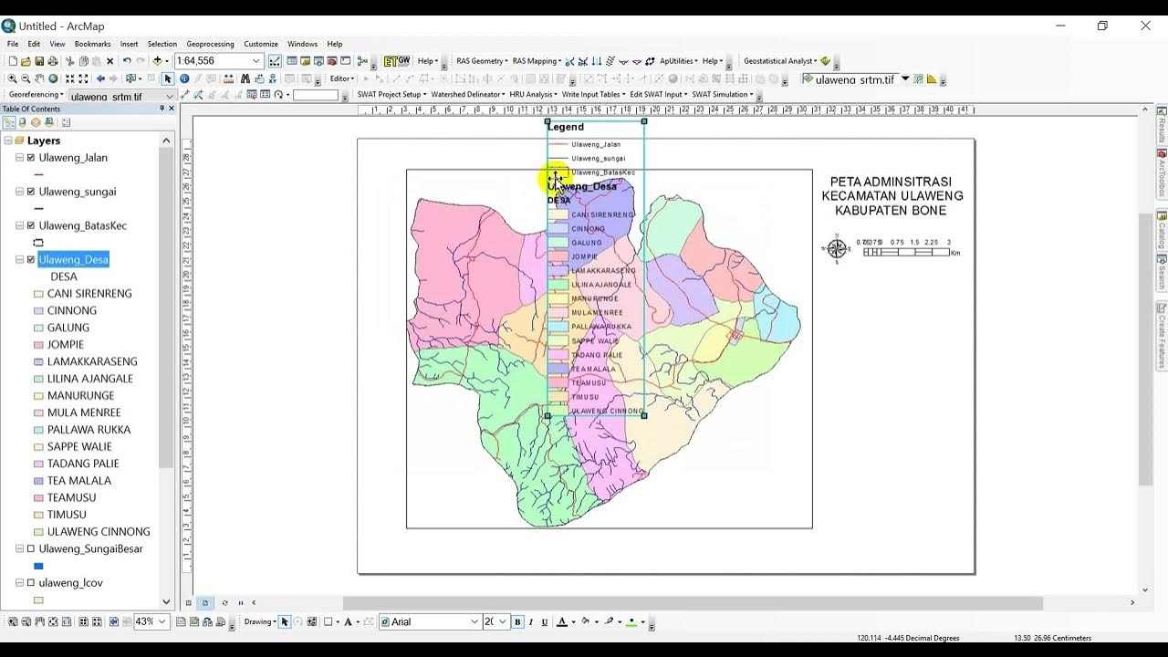 Layout peta ArcGis 10 2 - YouTube