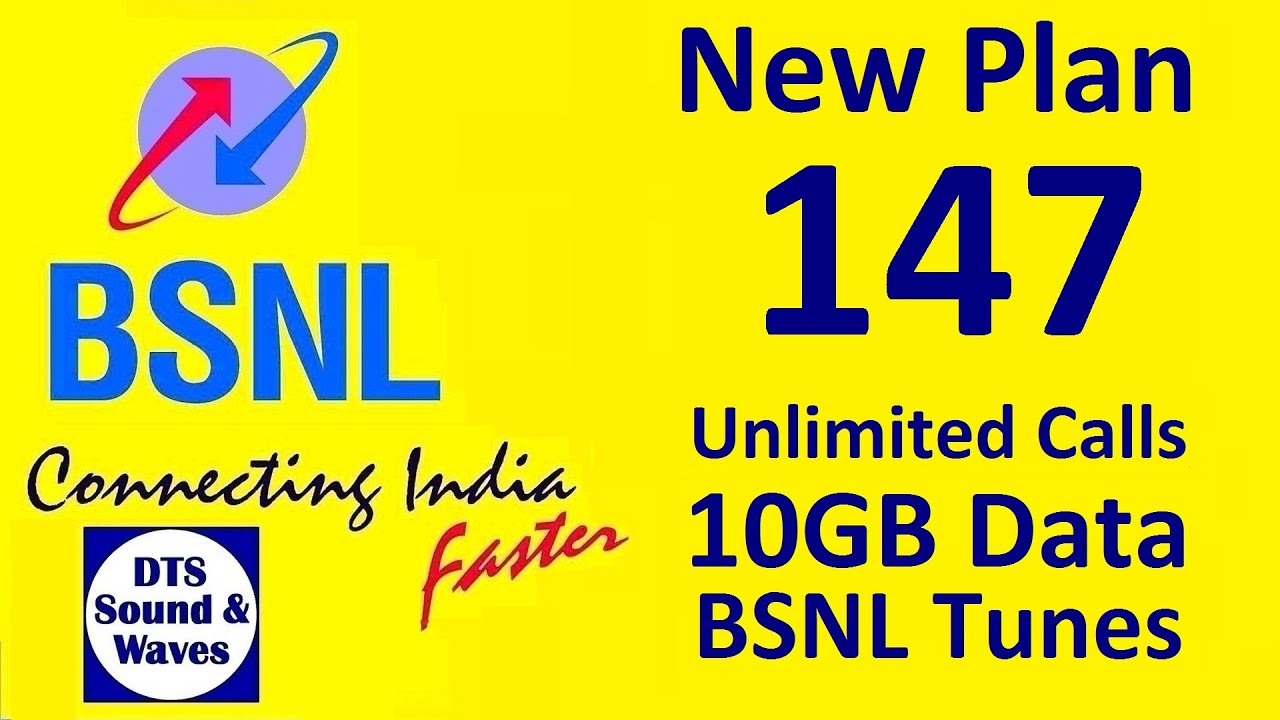 धमाका प्लान || BSNL New 147 Plan || Unlimited Calls, 10GB Data || Airtel, Idea-Voda 149 Pack ...