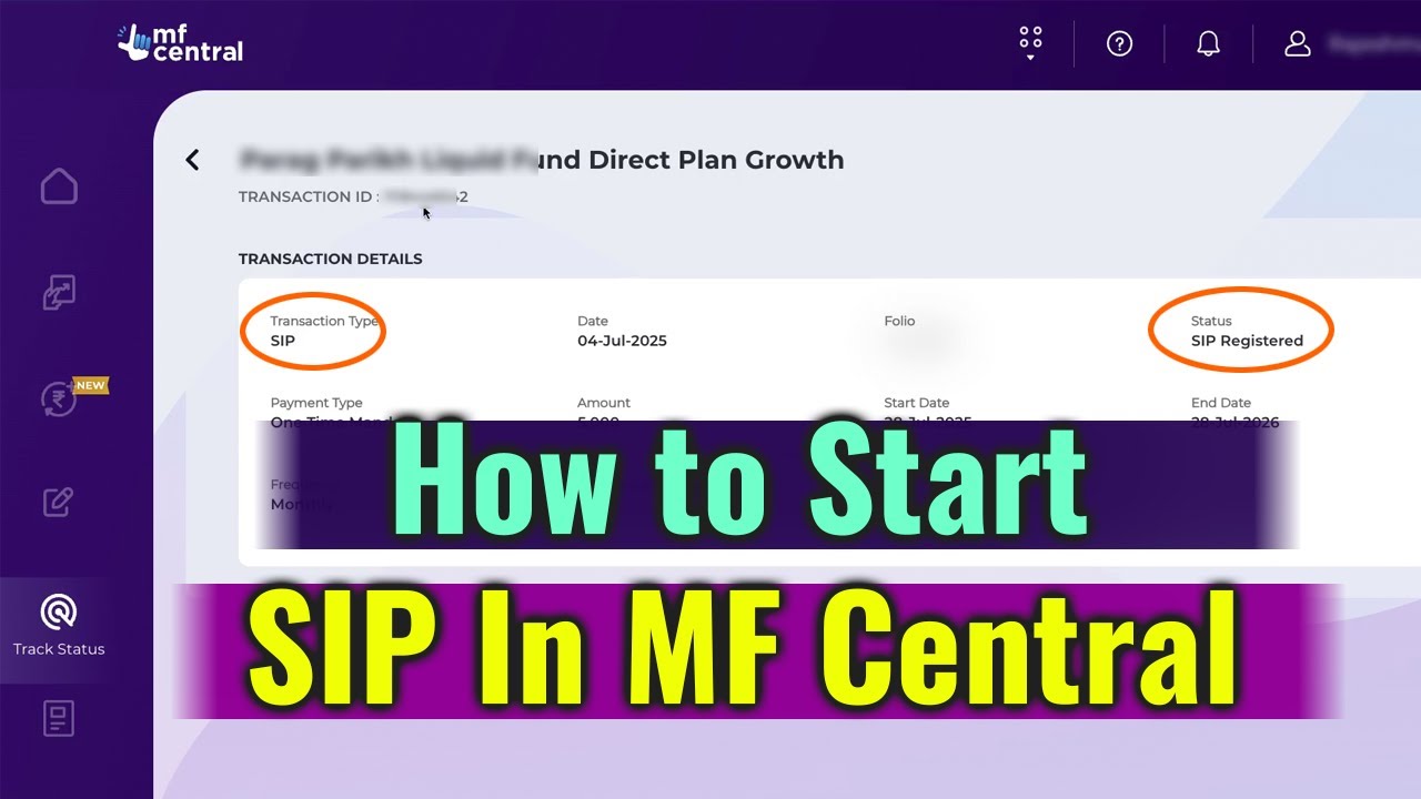 How to Start SIP in MF Central - YouTube