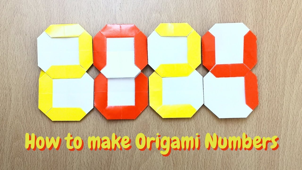 How to make Origami Numbers | Easy Digital Numbers - YouTube