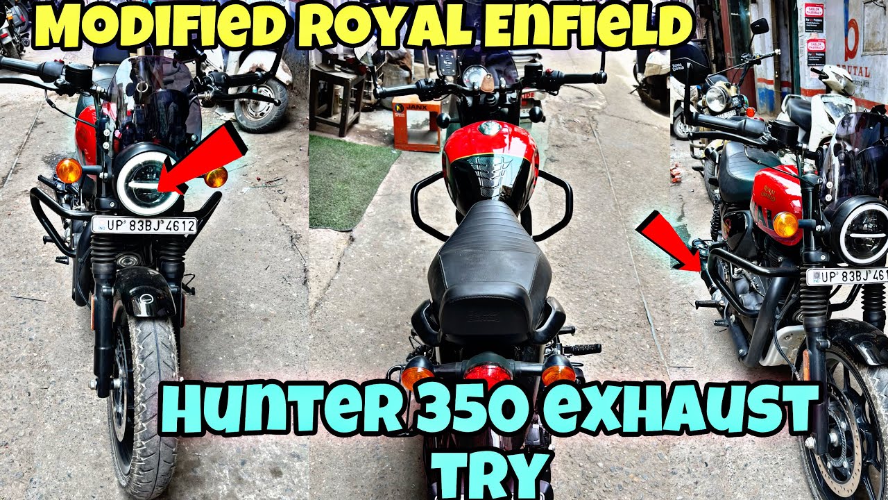 Hunter 350 modified l Royal Enfield Hunter accessories modification ...