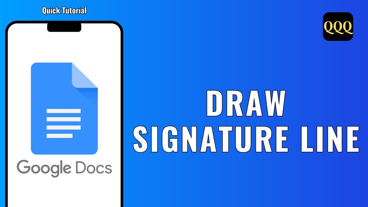 How to Draw a Signature line in google docs - YouTube