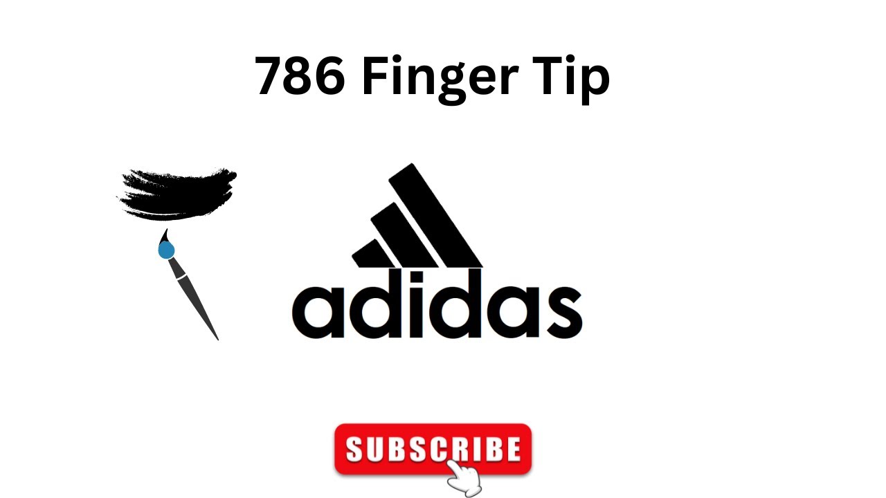 How to draw a Adidas logo in ms paint/Logo drawing - YouTube