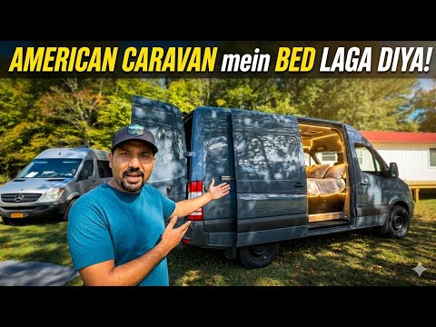 AMERICA CARAVAN me BED LAGA DIYA || INDIAN IN USA 🇺🇸 