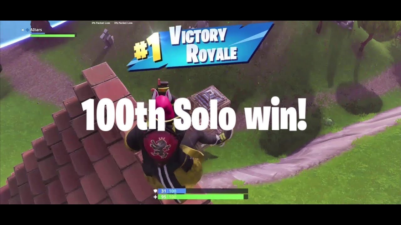 100th FORTNITE BATTLE ROYALE SOLO WIN!! ( Double Digit Kill Gameplay ...