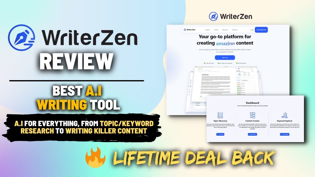 WriterZen Lifetime Deal Back | Watch this Detailed Writerzen review ...