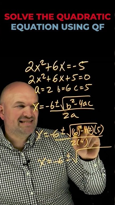 Solve the quadratic equation using QF alg2 - YouTube