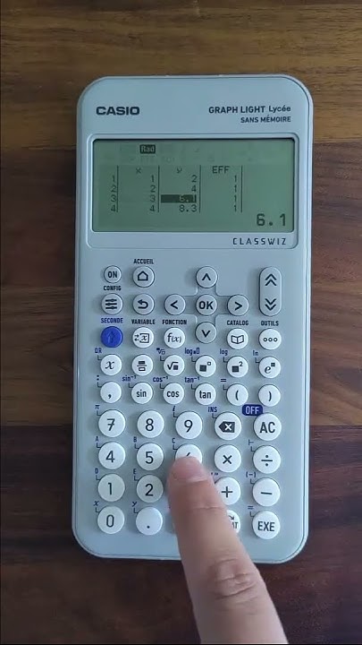 TUTO CASIO ClassWiz : Coefficient de détermination, GRAPH LIGHT - YouTube
