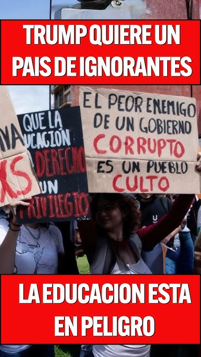 Los gobiernos autoritarios siempre atacan a la educación #donaldtrump ...