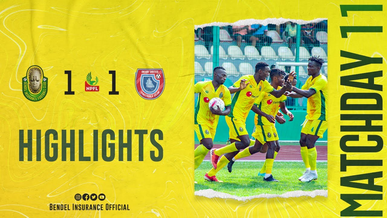 NPFL23 MATCHDAY 11: Bendel Insurance FC 1-1 Akwa United - Highlights ...