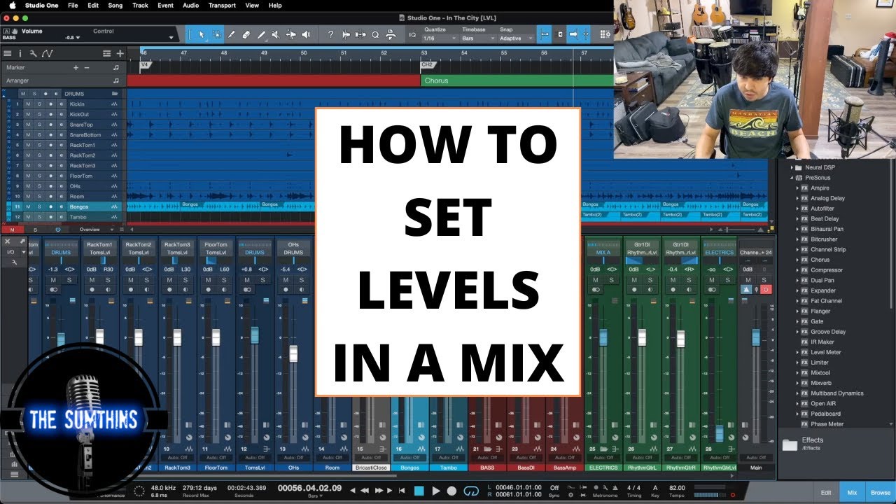 How To Set Levels For Drums, Bass, Guitars, Keys & Vocals - YouTube