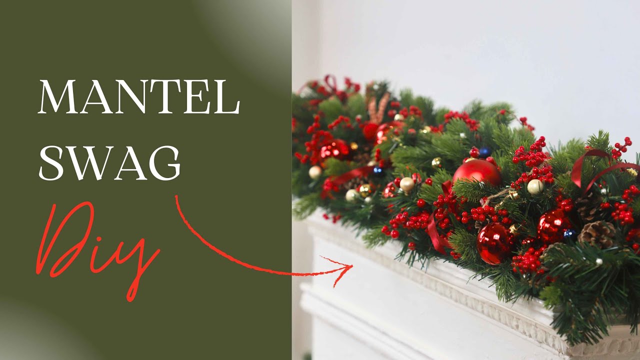Mantel swag DIY / How to make a Christmas fireplace garland - YouTube