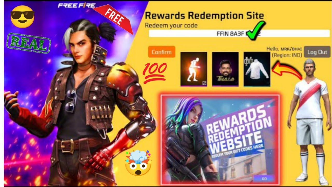 Redeem Code Kab Milega Free Fire ? Rewards Redemption Website Kya hai ...