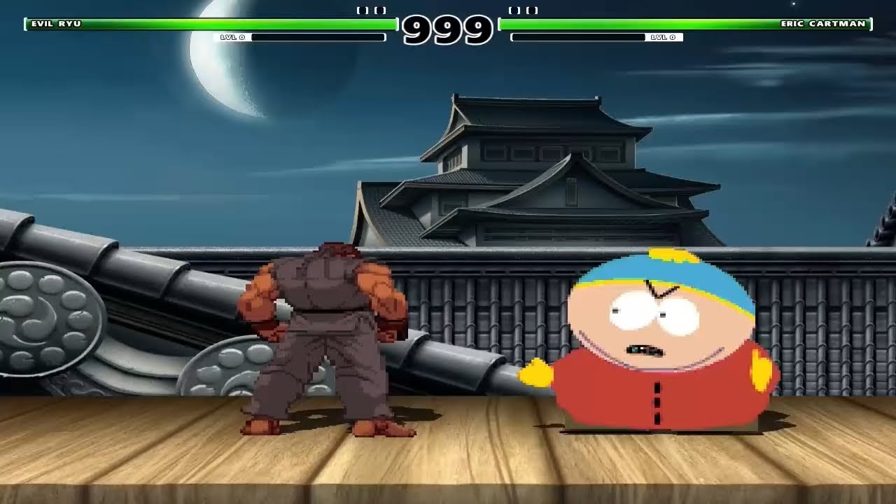 EVIL RYU vs ERIC CARTMAN [Super Street Fighter vs South Park Epic Fight ...