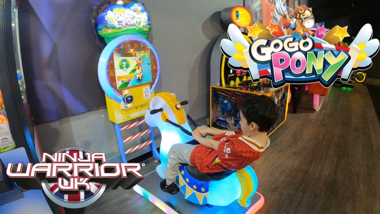 Playing GOGO PONY Horse Ride Arcade Game - Ninja Warrior Arcade ...