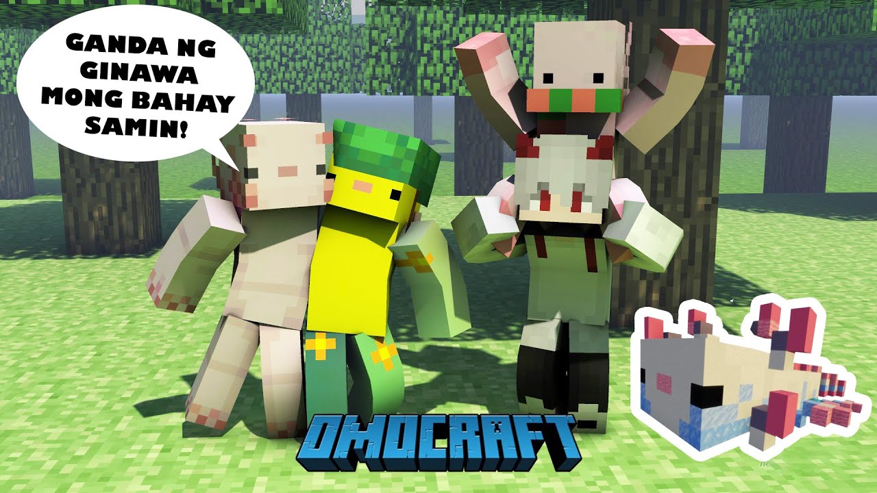OMOCRAFT Ang magandang bahay ng mga Axolotl ko || Minecraft, Season 2 ...