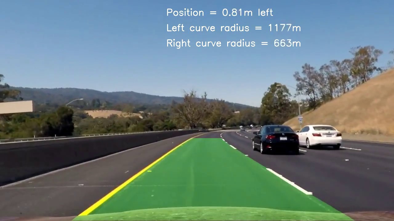 Autonomous Car Lane Detection and Tracking - YouTube
