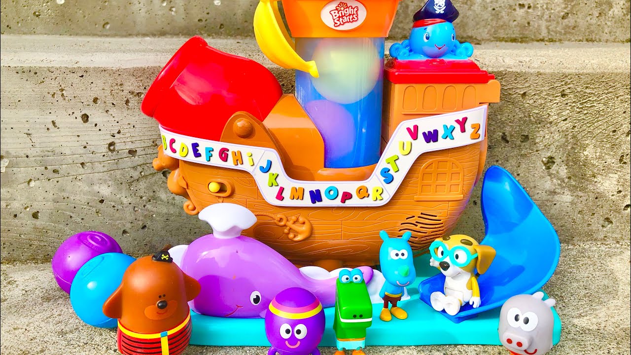 HEY DUGGEE Bright Starts PIRATE SHIP Ball POPPER Toys - YouTube